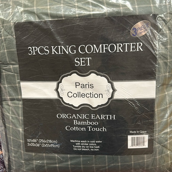 Paris collection | Bedding | 3 Pc King Comforter Scottish Plaid Earth ...
